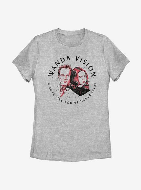 Marvel WandaVision Wanda Badge Womens T-Shirt - GREY | BoxLunch