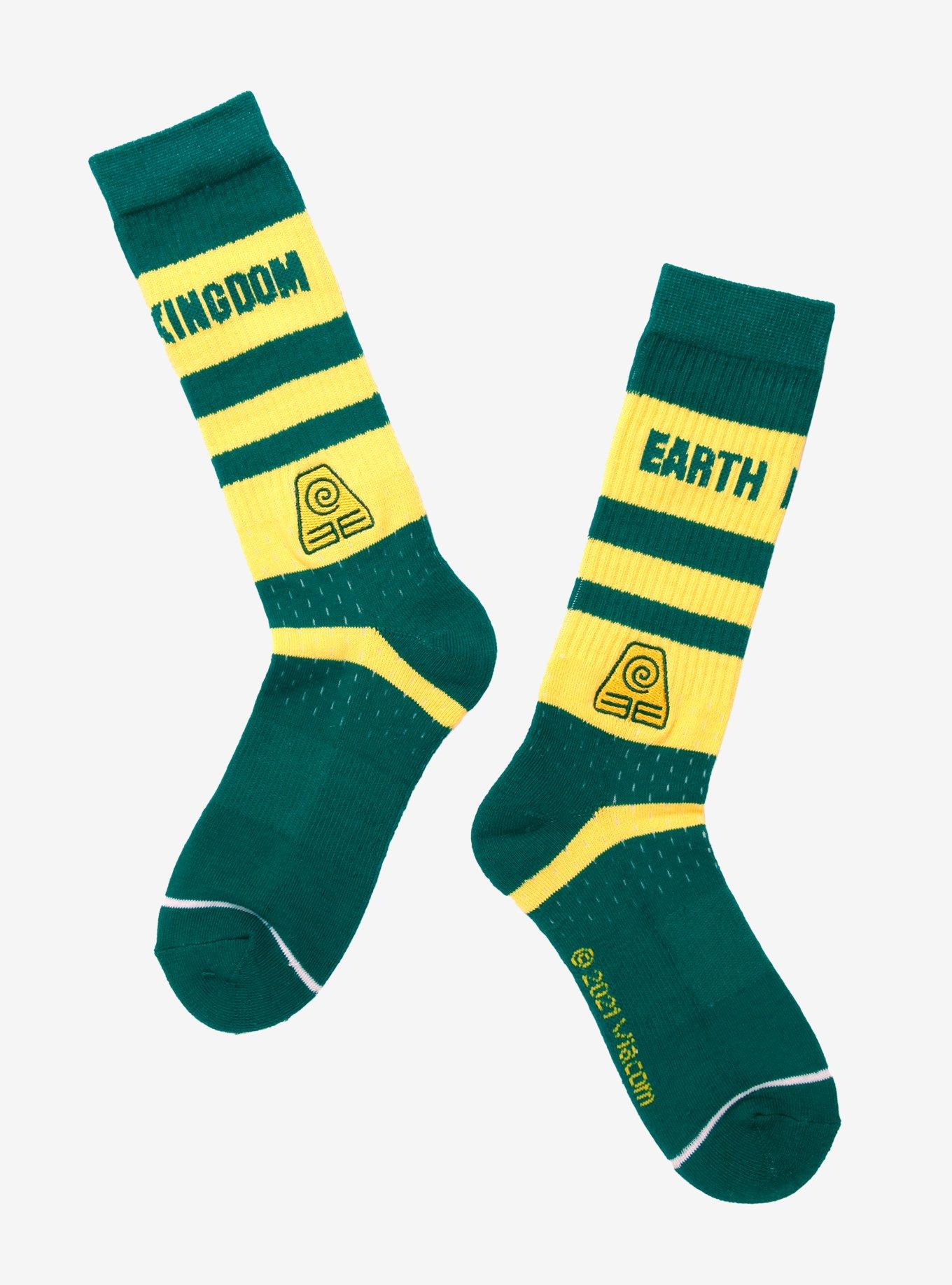 Avatar: The Last Airbender Earth Kingdom Colorblock Crew Socks ...