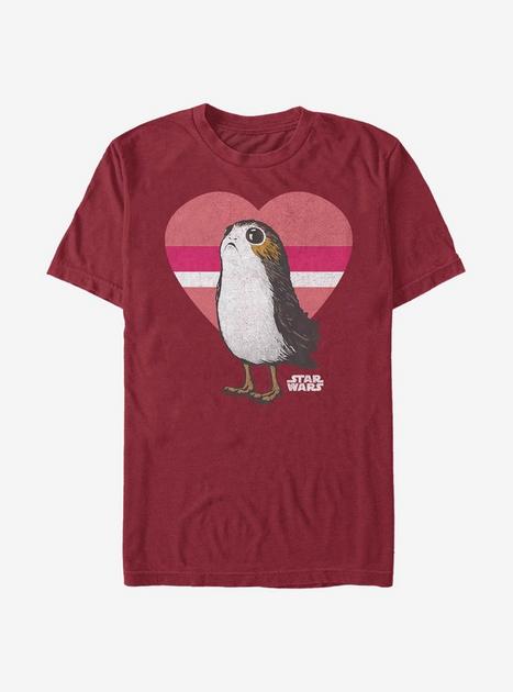 Star Wars Porg Love T-Shirt - RED | BoxLunch