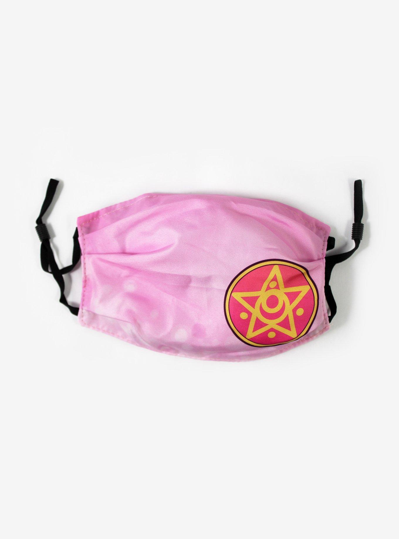 Sailor Moon Pink Crystal Star Compact Adjustable Fashion Face Mask With ...