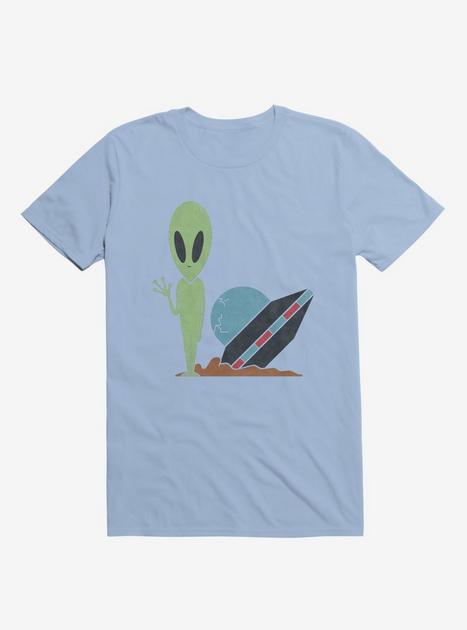 Alien UFO Crash Light Blue T-Shirt - BLUE | Hot Topic
