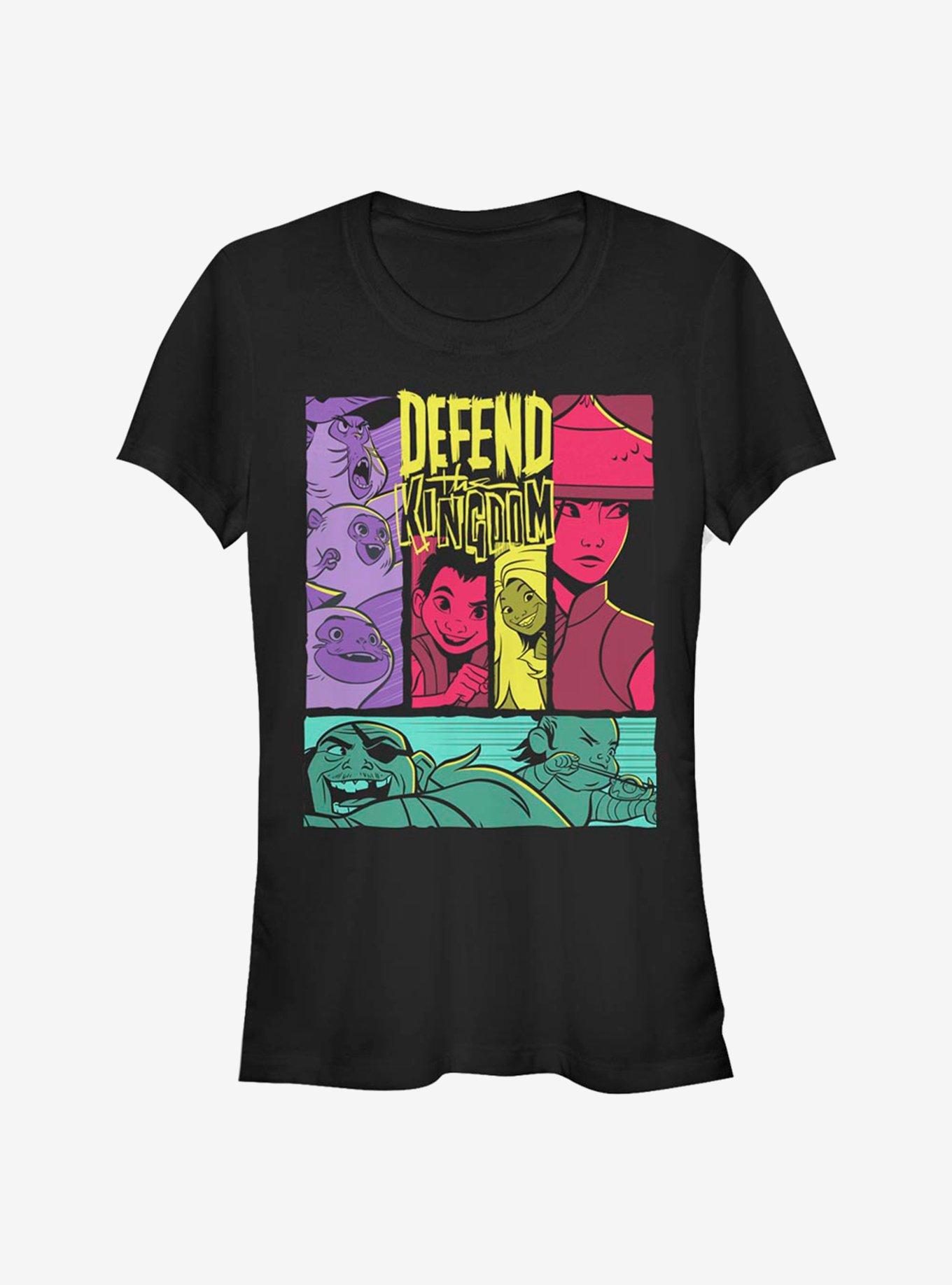 Disney Raya and the Last Dragon Raya Comic Strip Girls T-Shirt - BLACK ...
