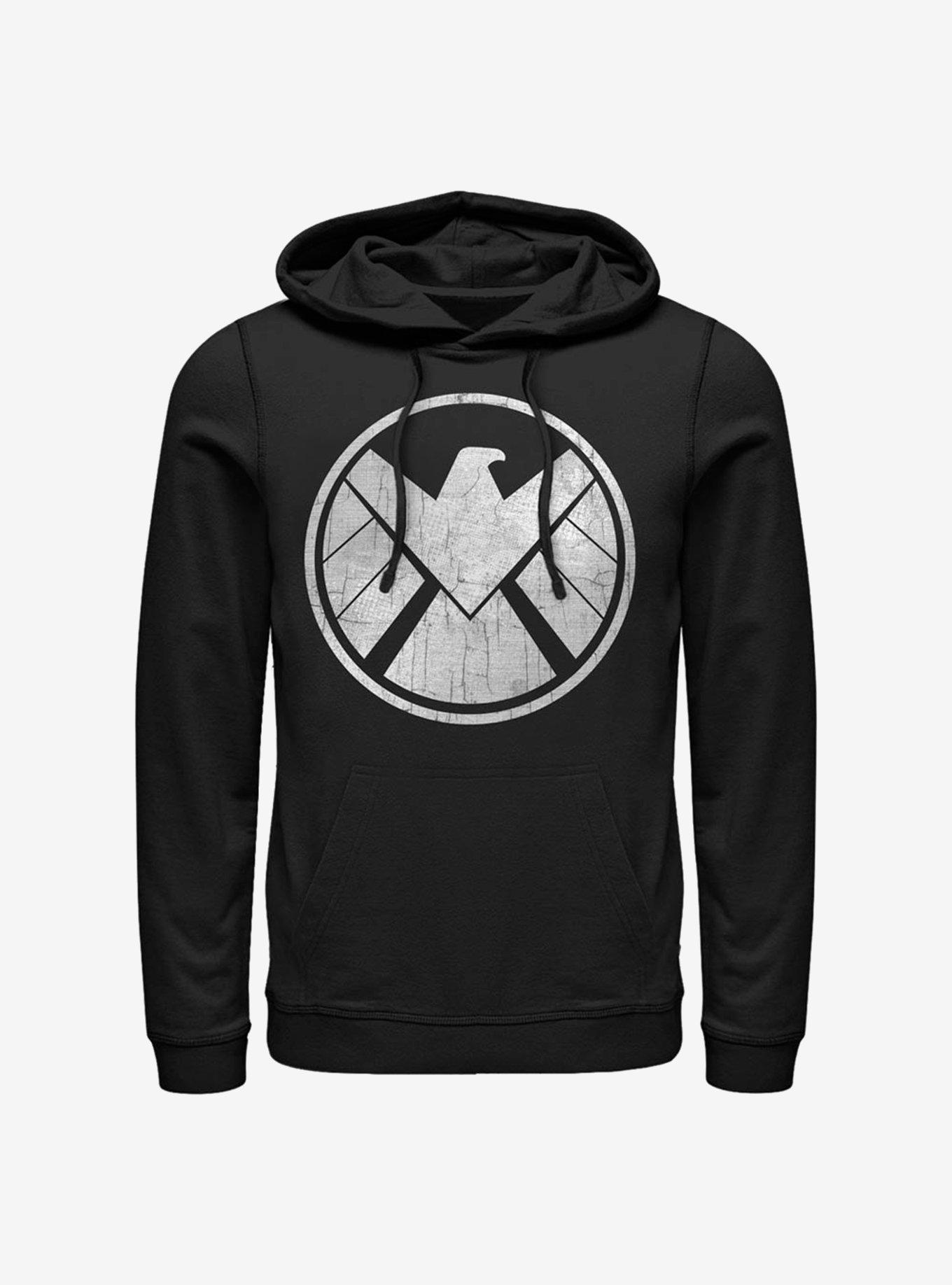 Marvel Avengers Crusty Shield Hoodie - BLACK | BoxLunch