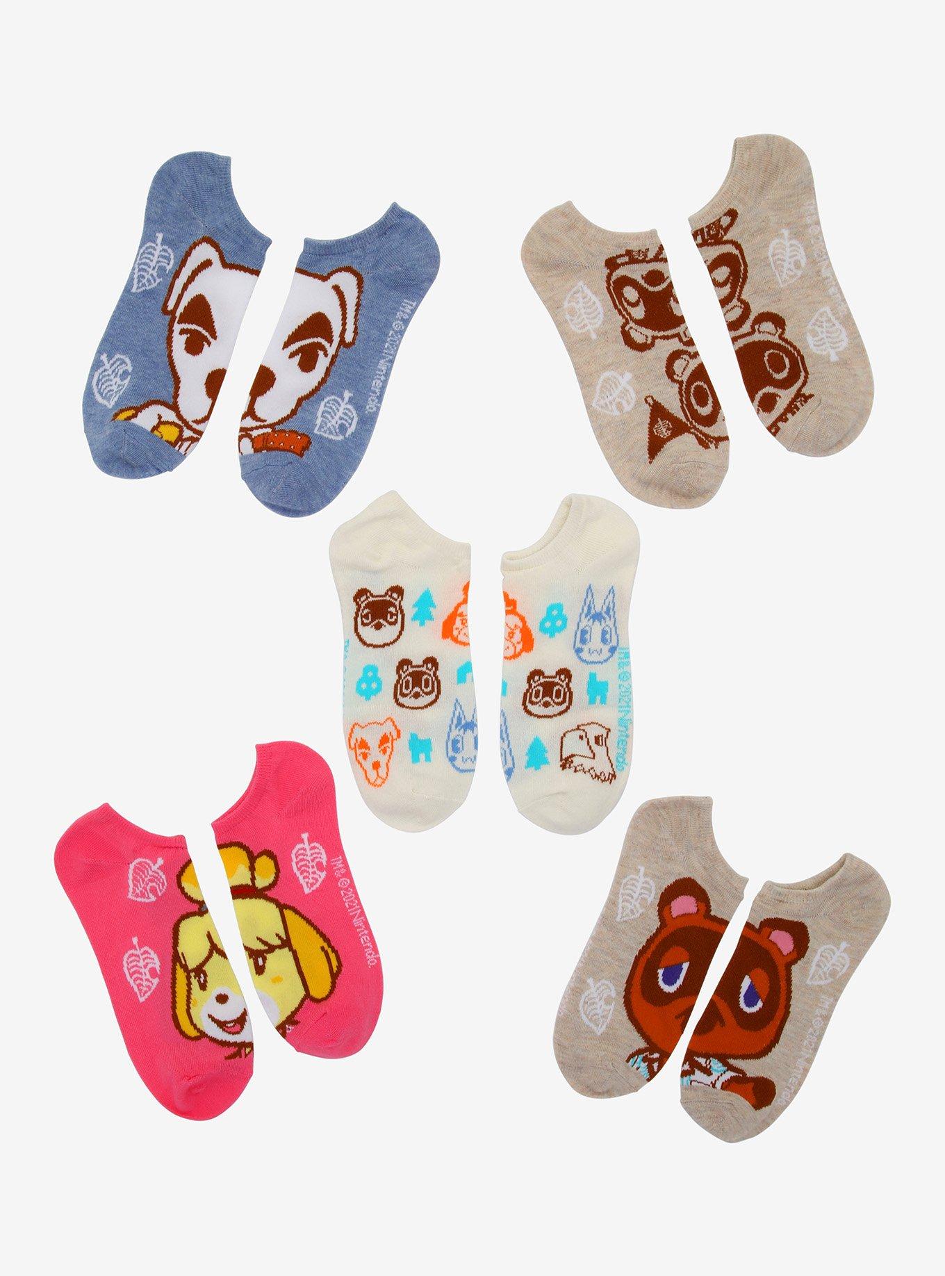 Animal Crossing: New Horizons Character No-Show Socks 5 Pair | Hot Topic