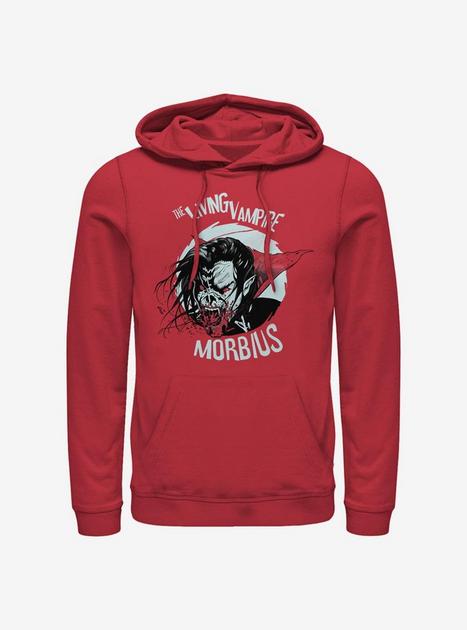 Marvel Morbius Friendly Vampire Hoodie - RED | Hot Topic