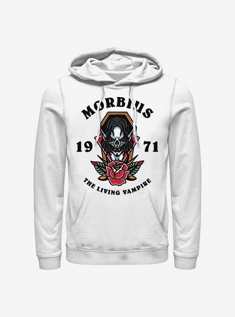 Marvel Morbius Deadly 1971 Vampire Hoodie - WHITE | Hot Topic