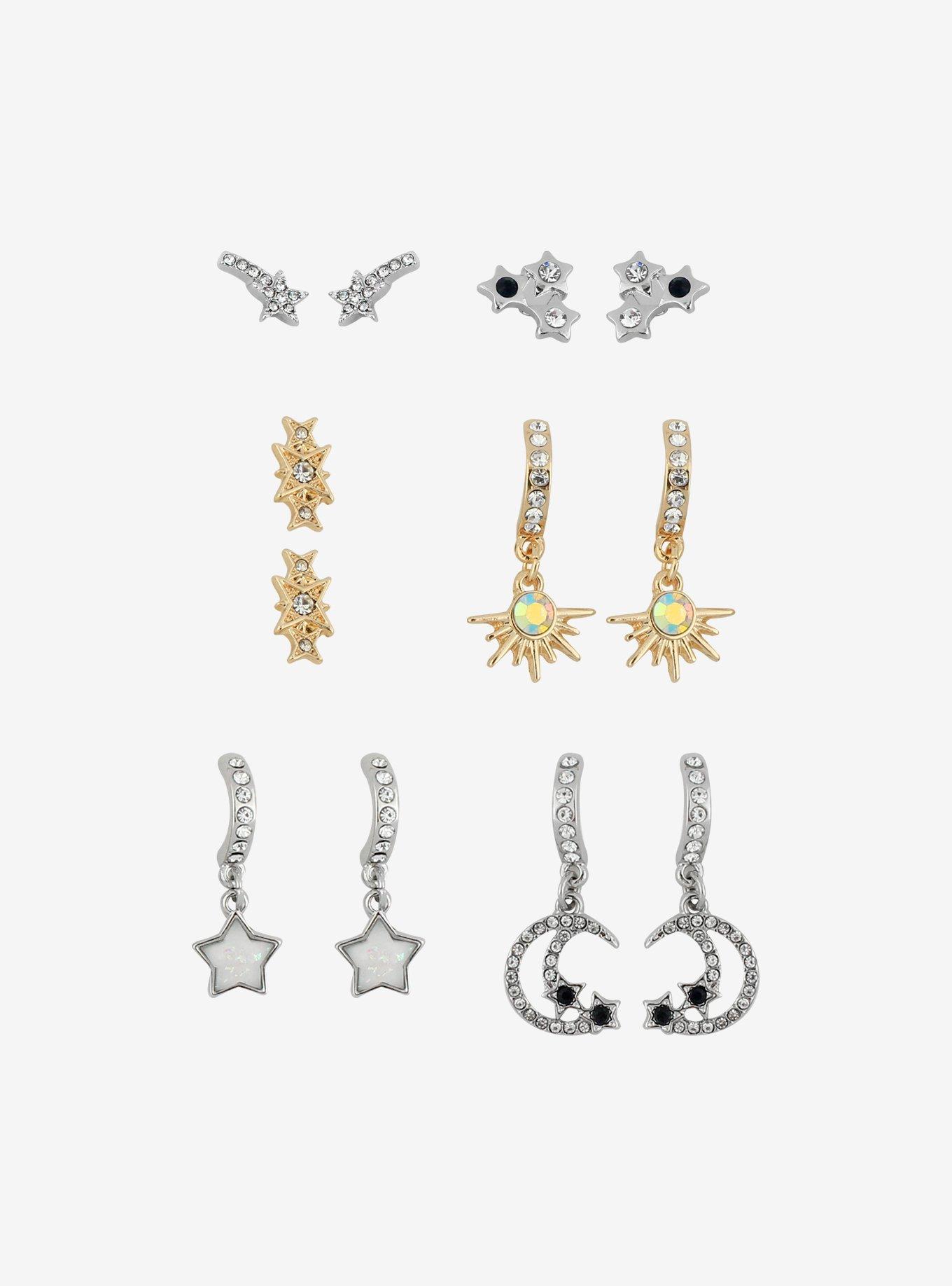 Bling Celestial Charm Earring Set | Hot Topic