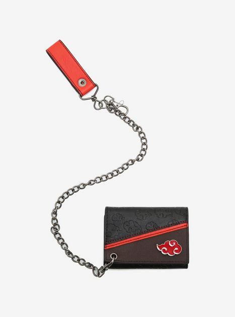 Naruto Shippuden Akatsuki Tri-Fold Chain Wallet | Hot Topic