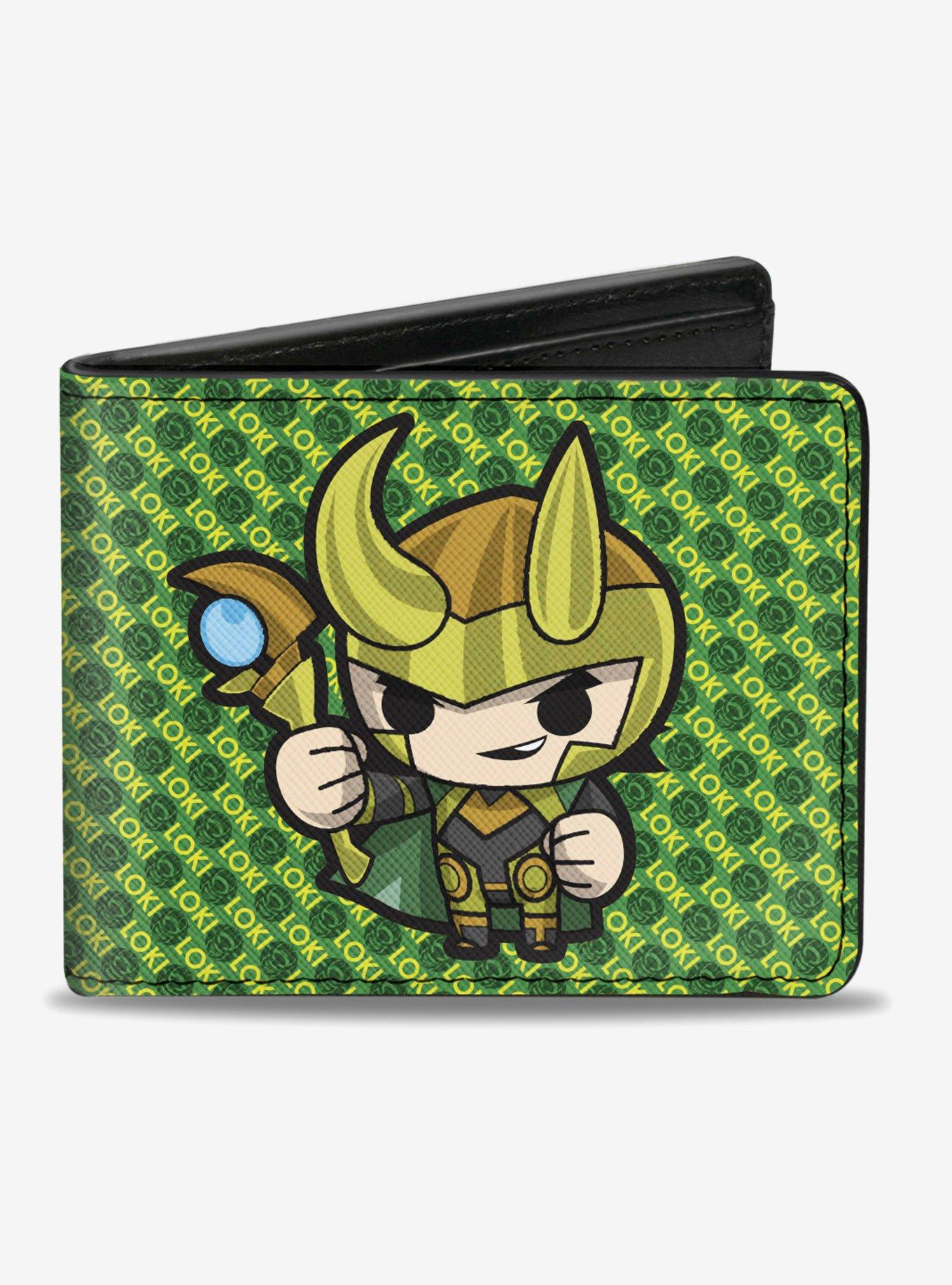 Marvel Loki Kawaii Monogram Bifold Wallet | Hot Topic