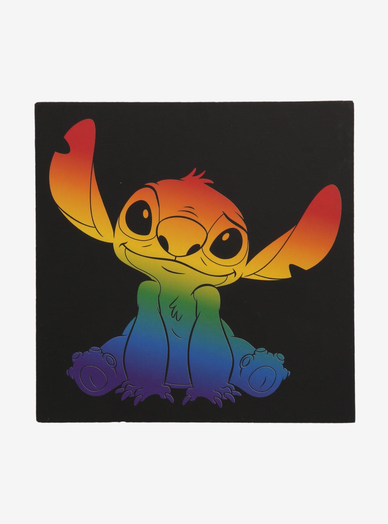 Disney Lilo & Stitch Rainbow Stitch Wood Wall Art
