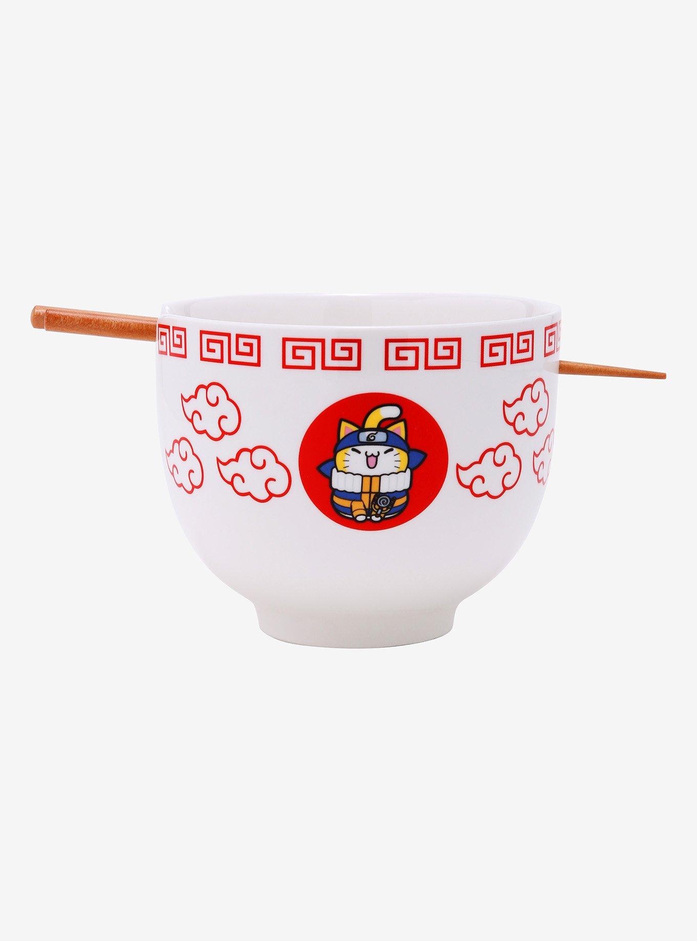 Naruto Shippuden Nyaruto Ramen Bowl With Chopsticks | Hot Topic