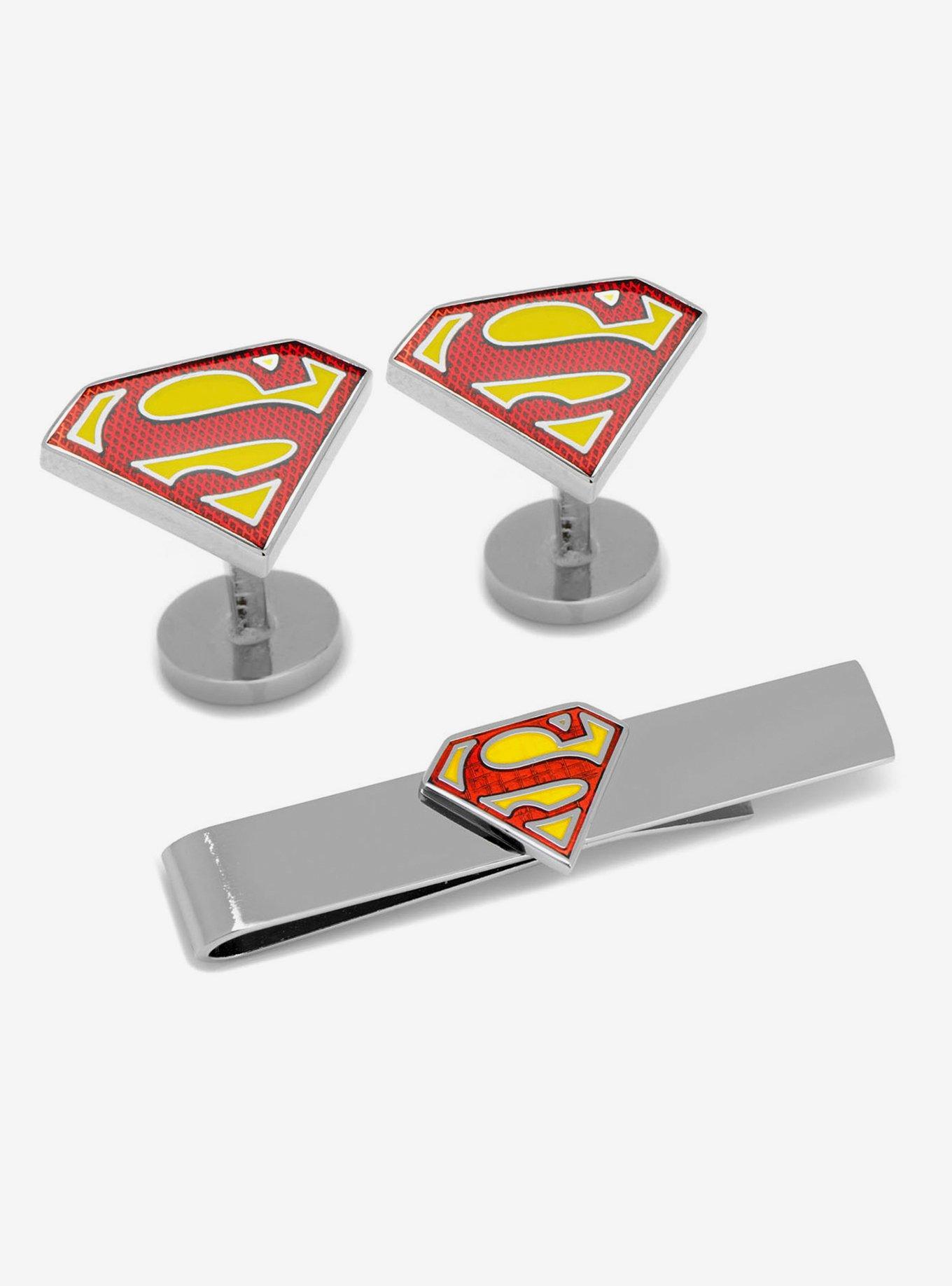 DC Comics Superman Cufflinks and Tie Bar Set | Hot Topic