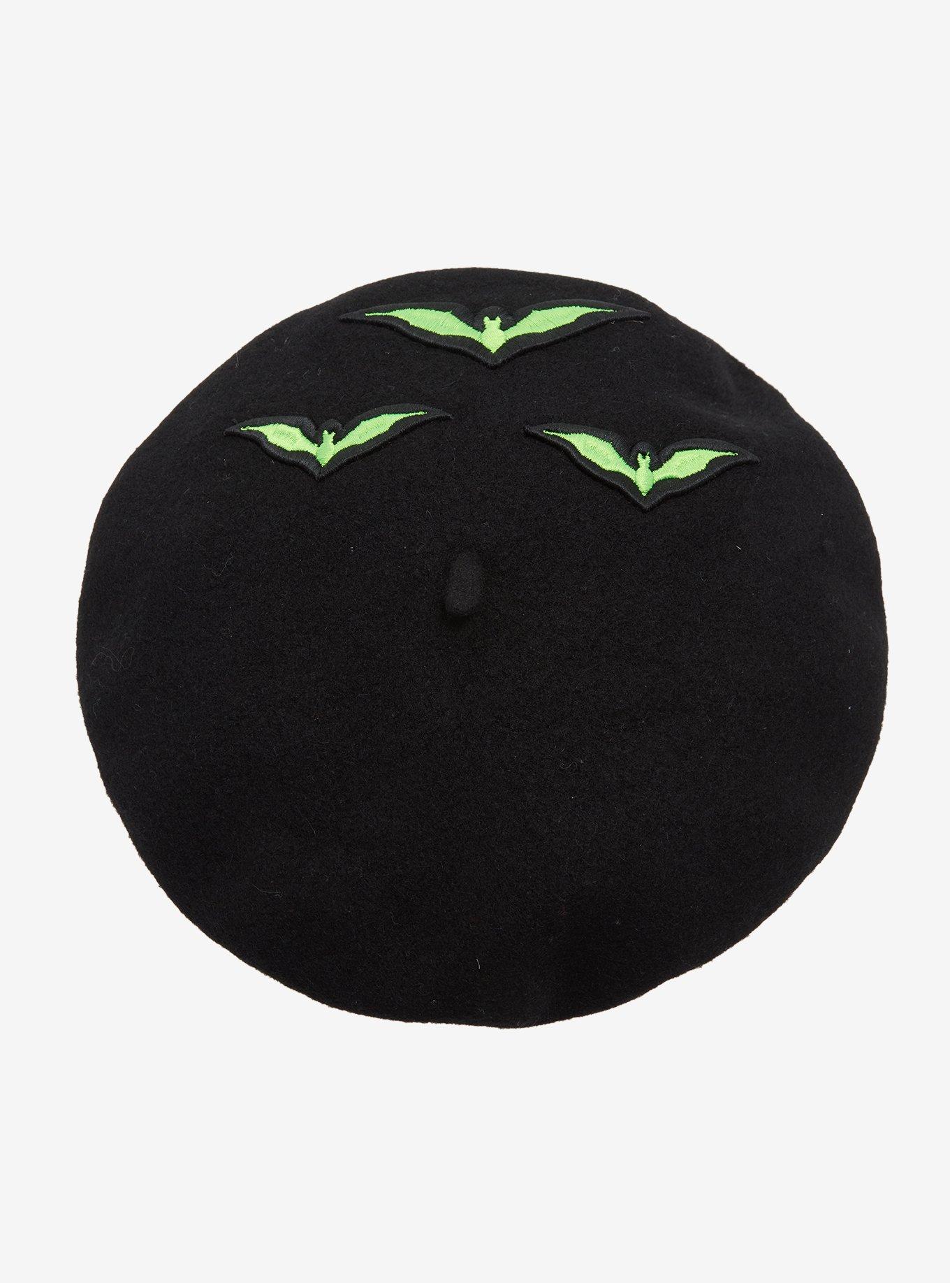 Neon Green Bats Beret | Hot Topic