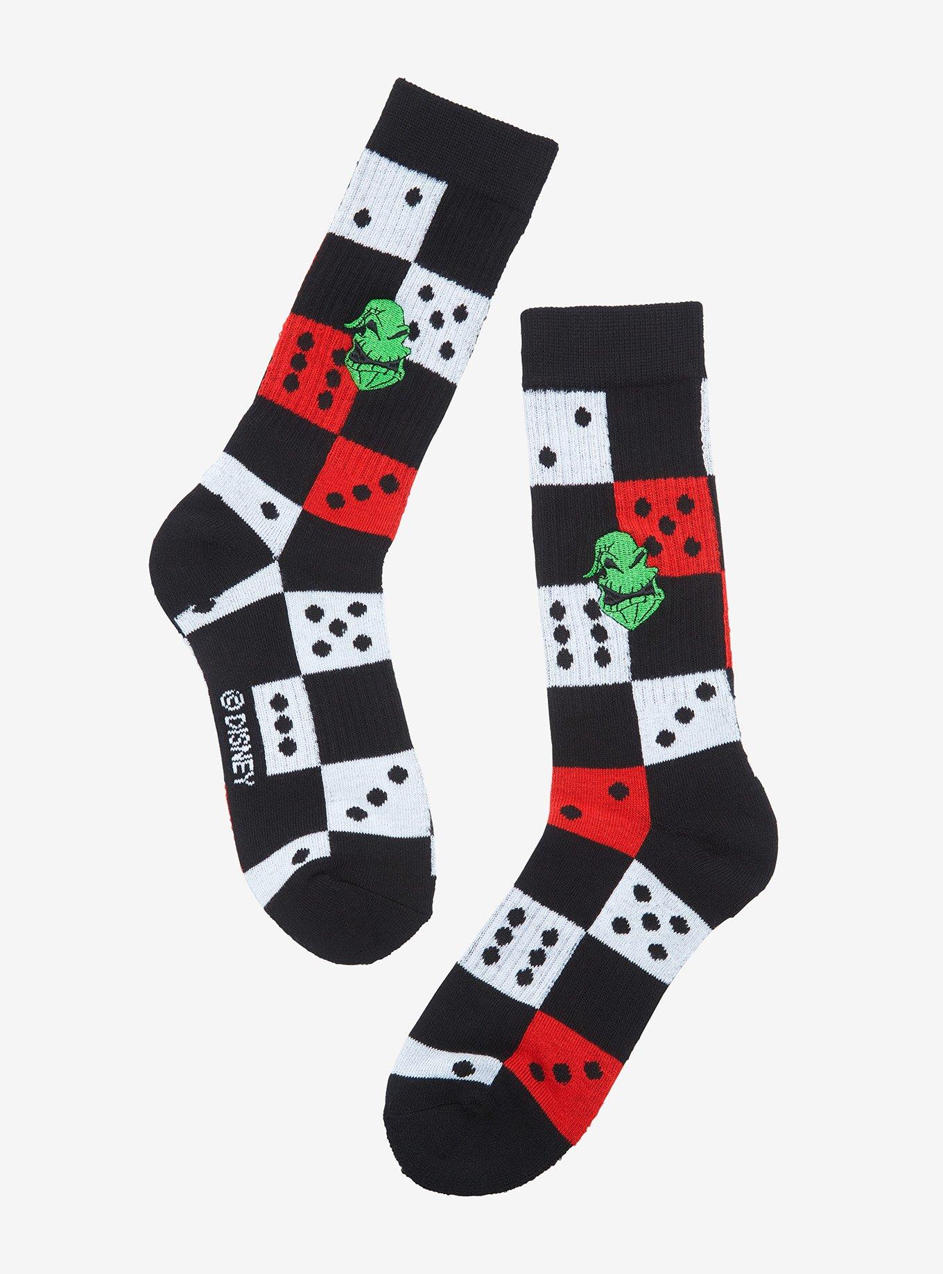 The Nightmare Before Christmas Oogie Boogie Checker Dice Crew Socks ...