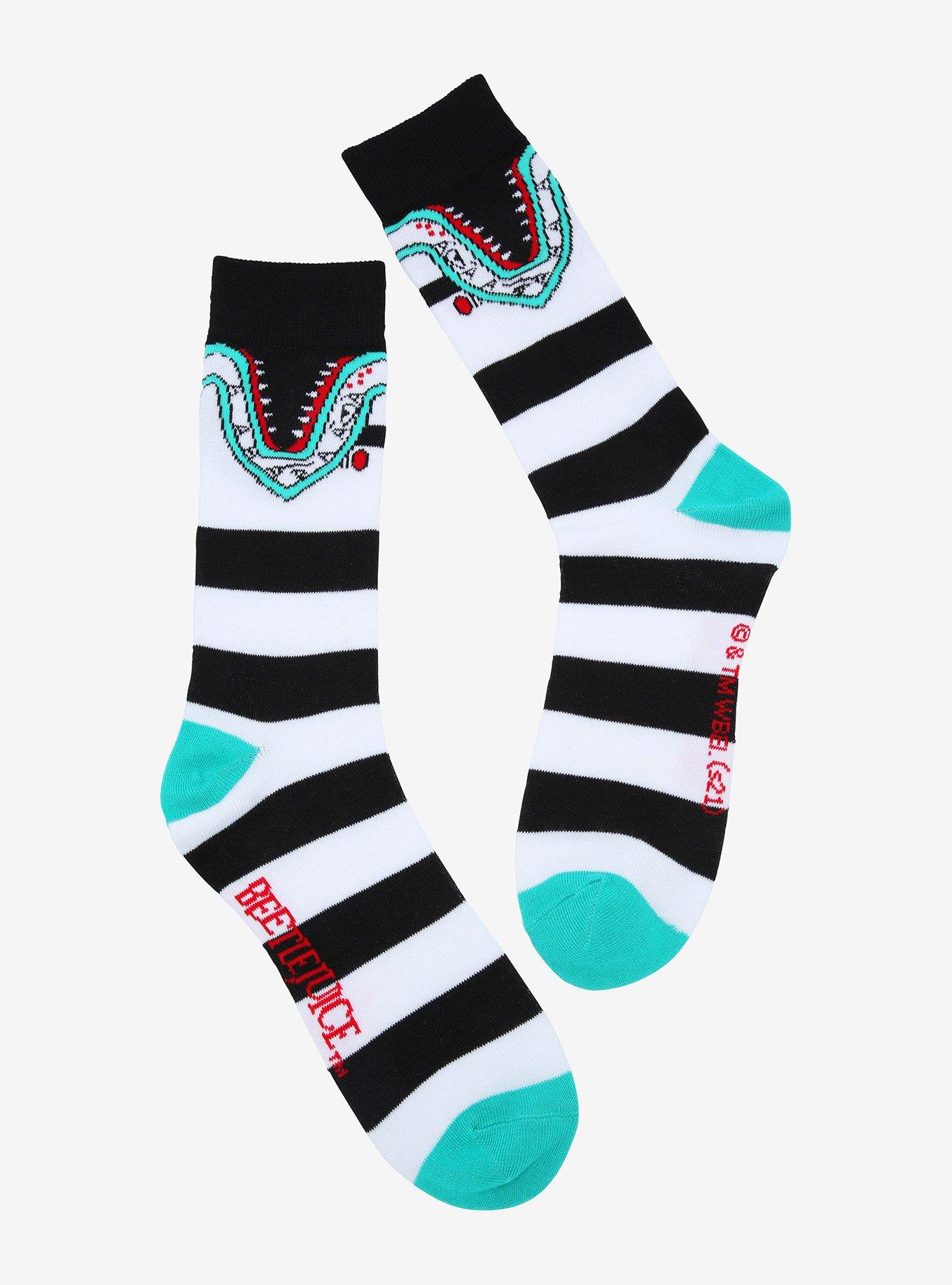 Beetlejuice Sandworm Crew Socks | Hot Topic