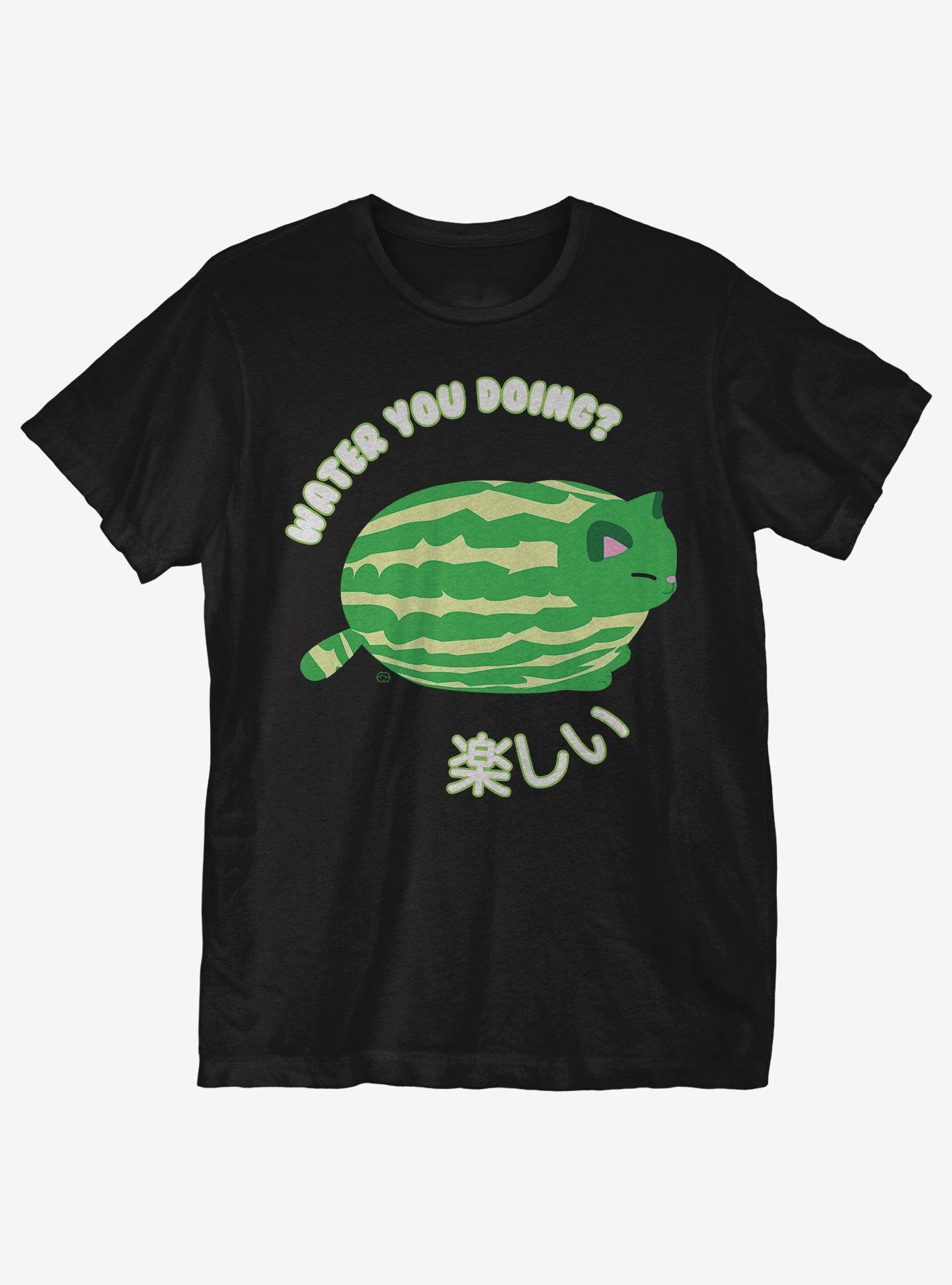 Watermelon Cat T-Shirt - BLACK | BoxLunch