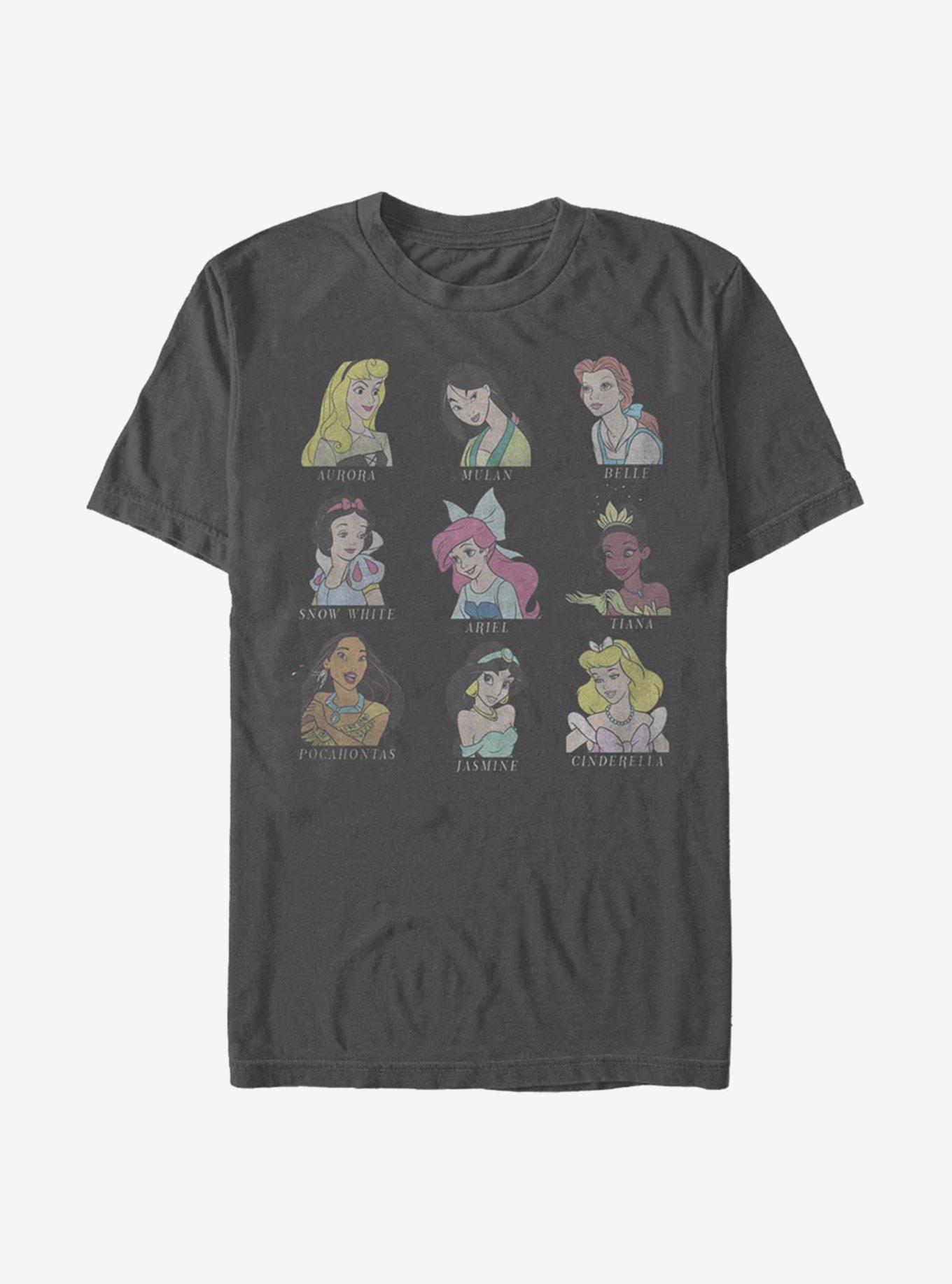 Disney Princesses Princess Chart T-Shirt - GREY | BoxLunch