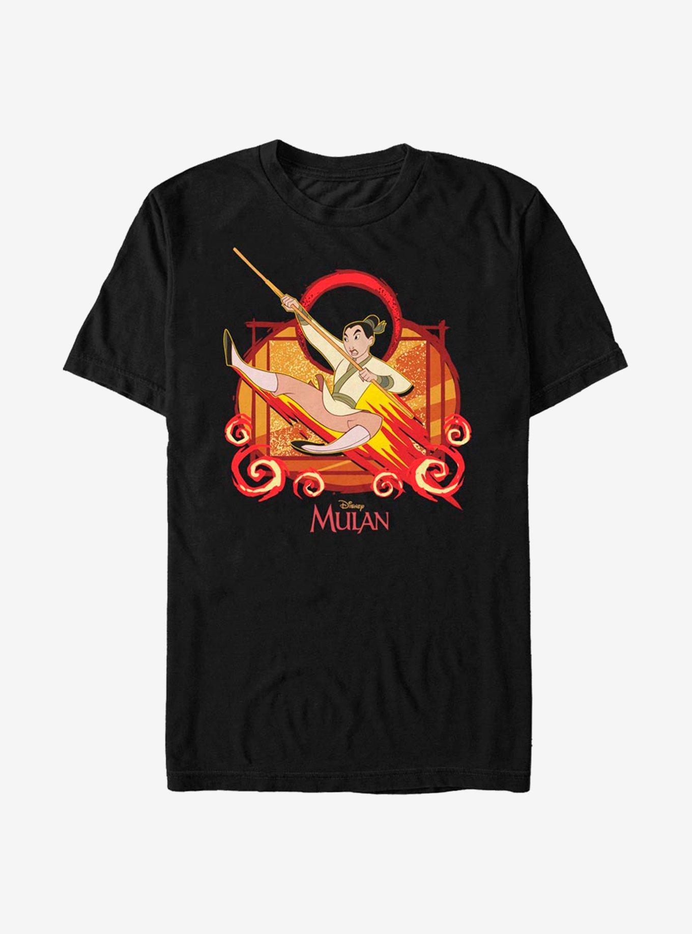 Disney Mulan Raging Fire Mulan T-Shirt - BLACK | BoxLunch