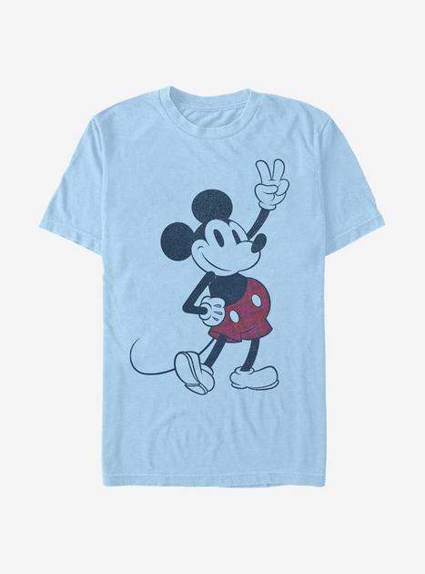 Disney Mickey Mouse Plaid Mickey T-Shirt - BLUE | BoxLunch