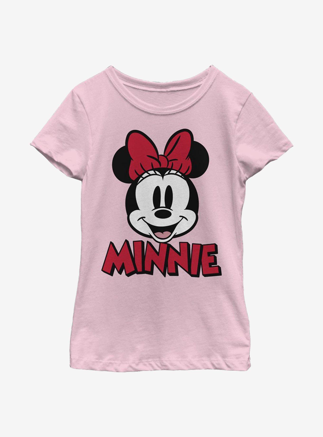 Disney Minnie Mouse Classic Patch Youth Girls T-Shirt - PINK | BoxLunch