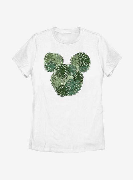 Disney Mickey Mouse Monstera Mickey Womens T-Shirt - WHITE | BoxLunch