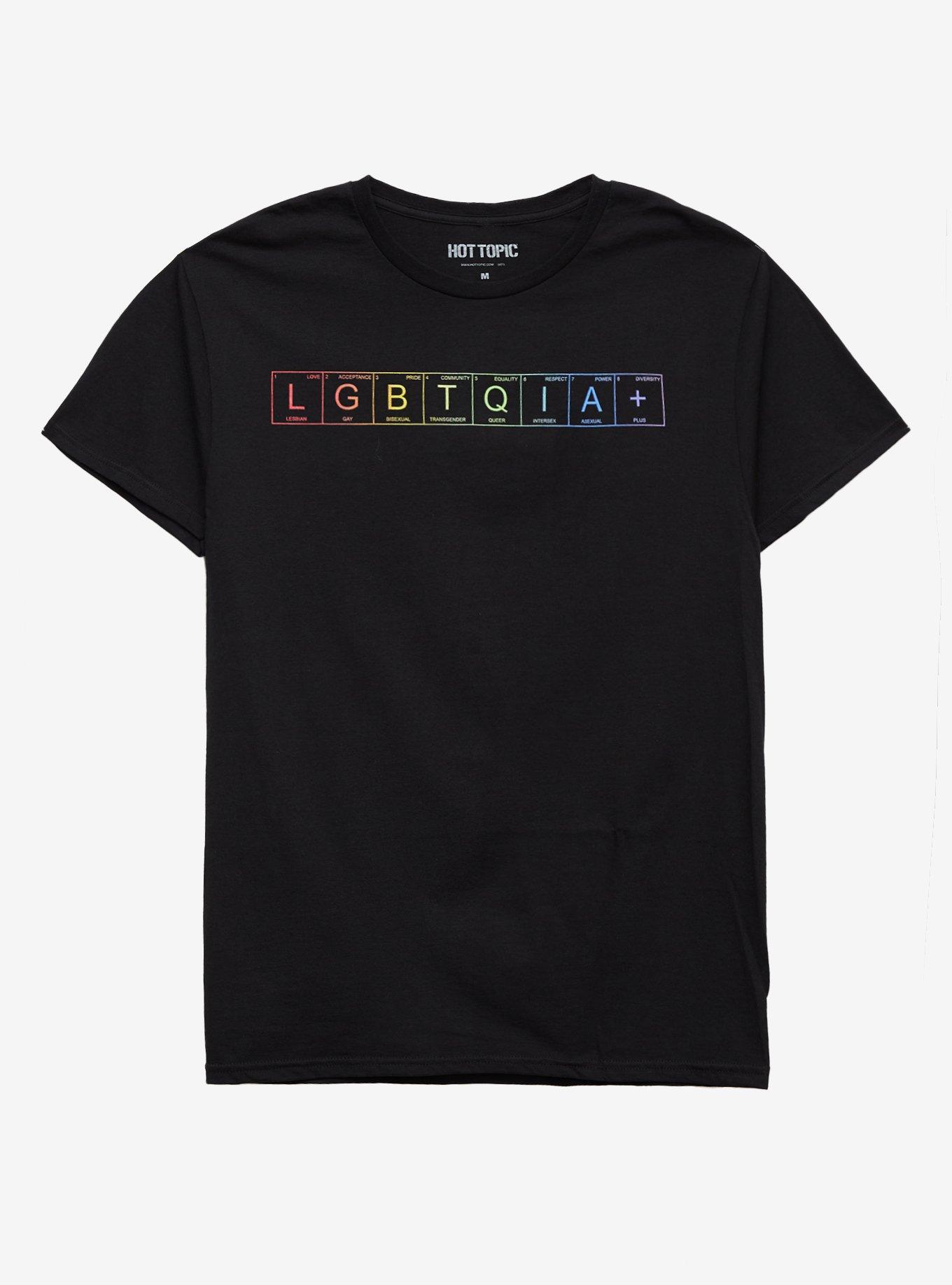 LGBTQIA Plus Periodic Table Rainbow T-Shirt