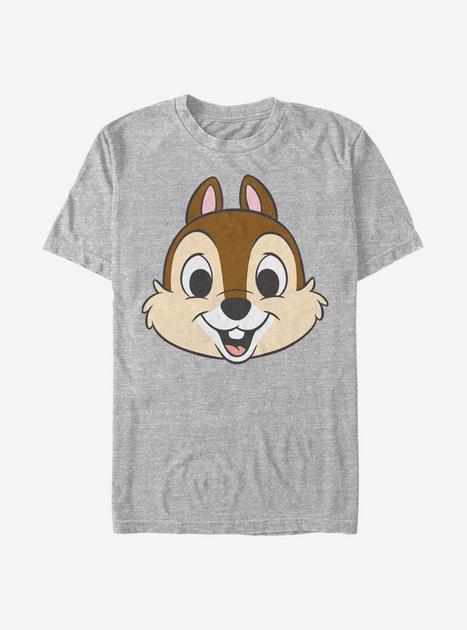 Disney Chip N' Dale Chip Big Face T-Shirt - GREY | Hot Topic
