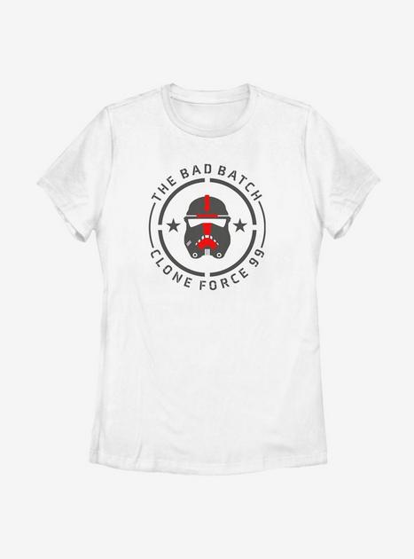 Star Wars: The Bad Batch BB Badge Clone Womens T-Shirt - WHITE | BoxLunch