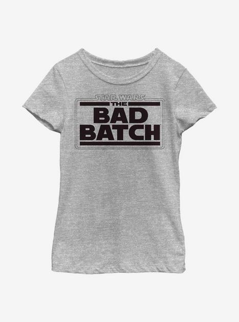 Star Wars: The Bad Batch Bad Logo Youth Girls T-Shirt - GREY | BoxLunch