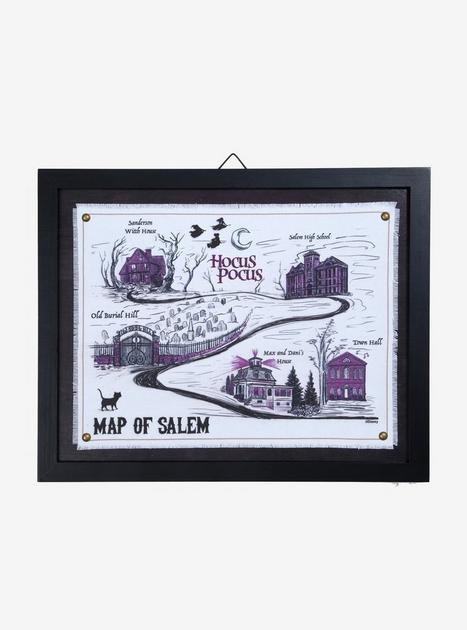 Disney Hocus Pocus Salem Framed Map - BoxLunch Exclusive | BoxLunch