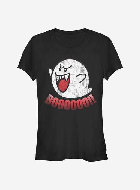 Super Mario Boo Ghost Girls T-Shirt - BLACK | Hot Topic