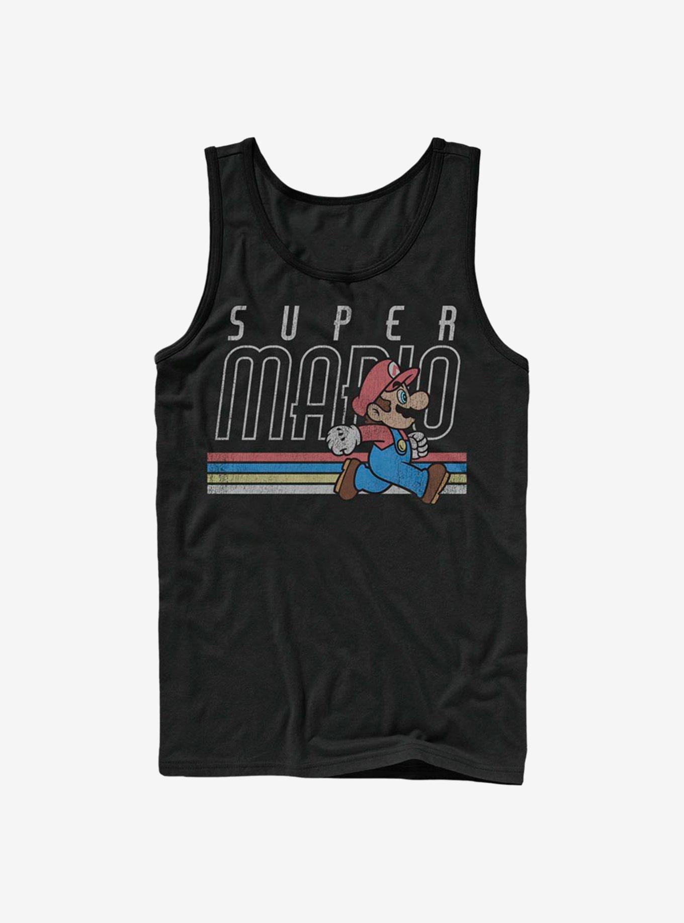 Super Mario Throwback Mario Tank - BLACK | Hot Topic