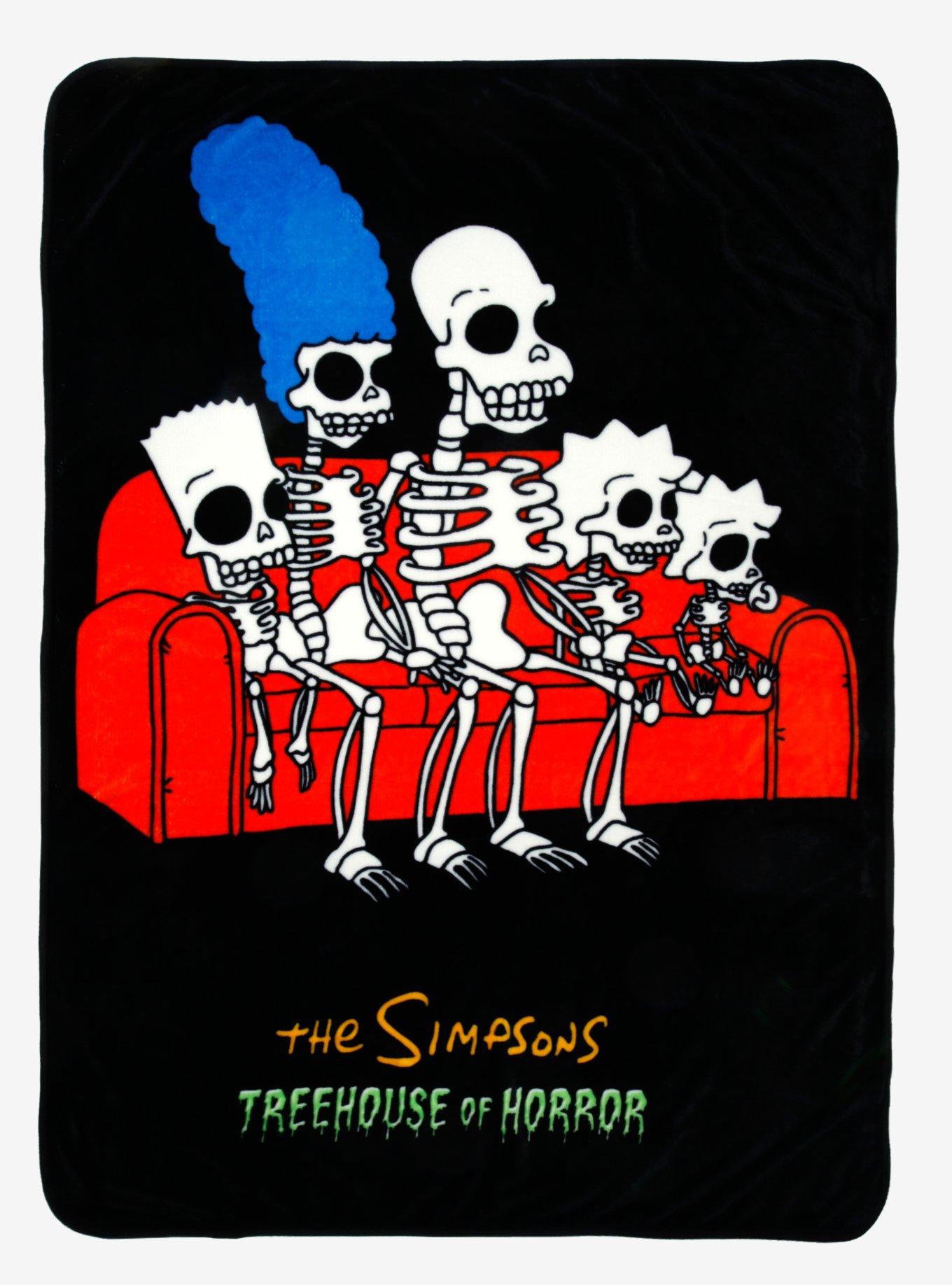 The Simpsons Skeleton Couch Throw Blanket | Hot Topic