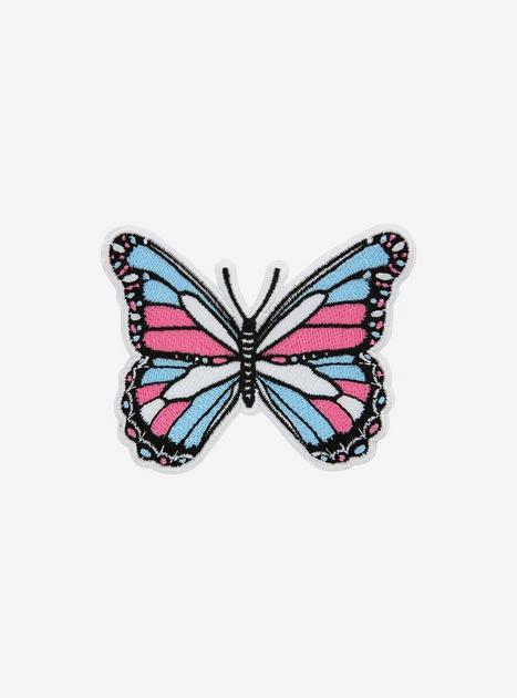 Pink & Blue Butterfly Patch | Hot Topic