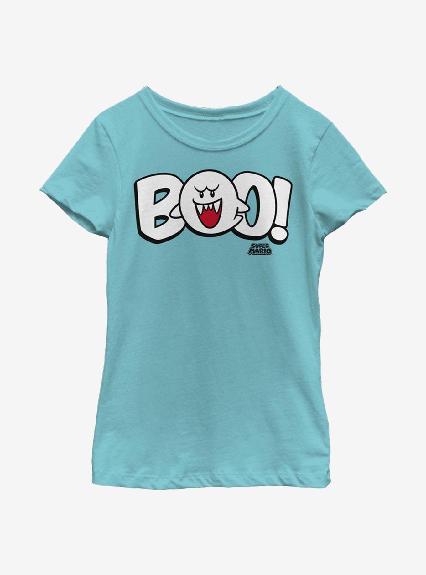 Nintendo Super Mario Boo Youth Girls T-Shirt - BLUE | BoxLunch