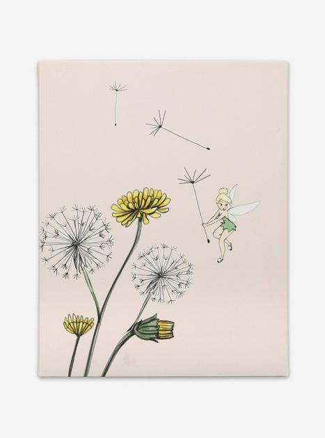 Disney Tinker Bell Flowers Canvas Wall Décor | Hot Topic