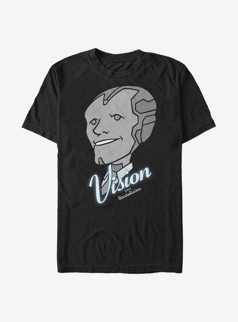 Extra Soft Marvel WandaVision Vision Grins T-Shirt - BLACK | Hot Topic
