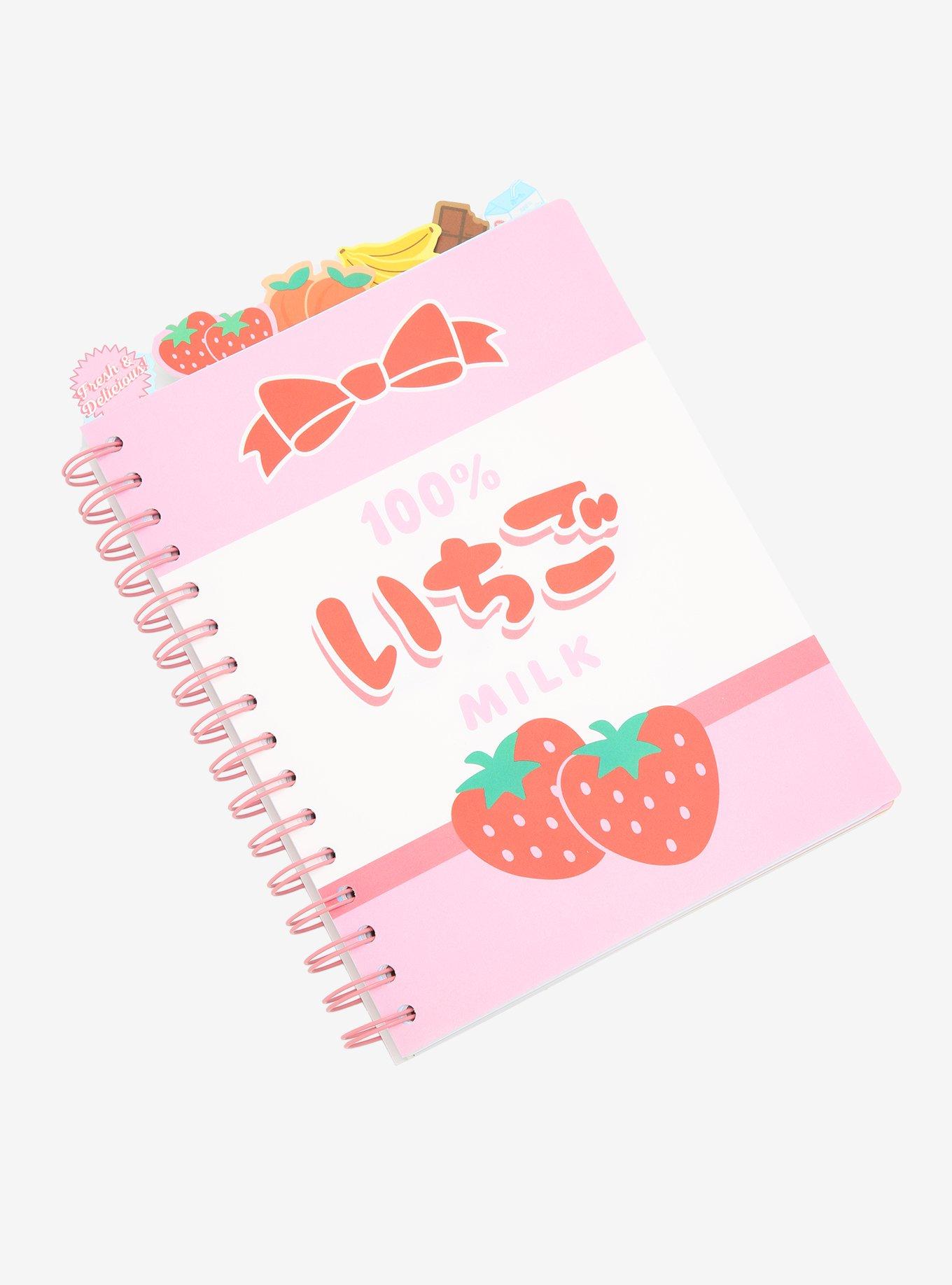 Strawberry Milk Tabbed Journal Hot Topic Exclusive | Hot Topic
