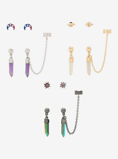 Celestial Crystal Cuff Earring Set | Hot Topic