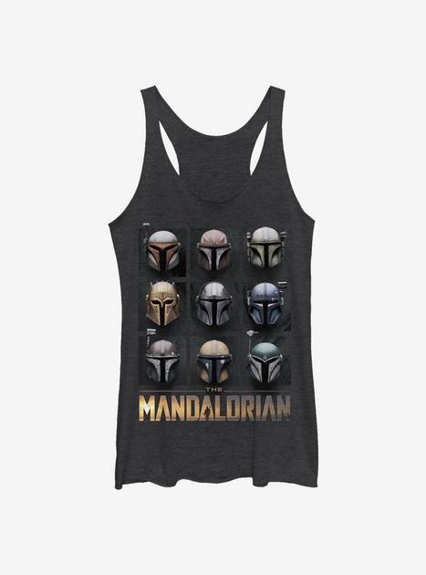 Star Wars The Mandalorian Mando Helmet Boxup Girls Tank Black Hot Topic