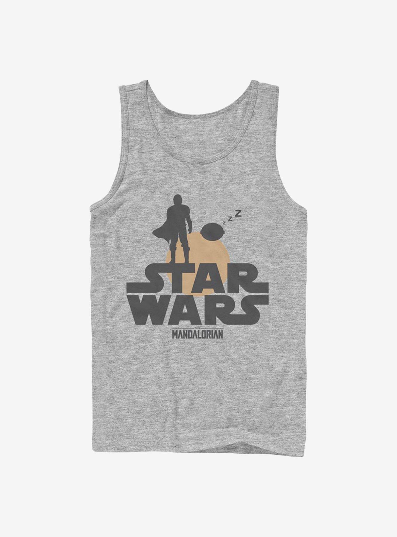 Star Wars The Mandalorian Sunset Duo Tank Top Grey Hot Topic