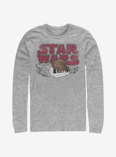 Star Wars Chewie Window Long-Sleeve T-Shirt - GREY | Hot Topic