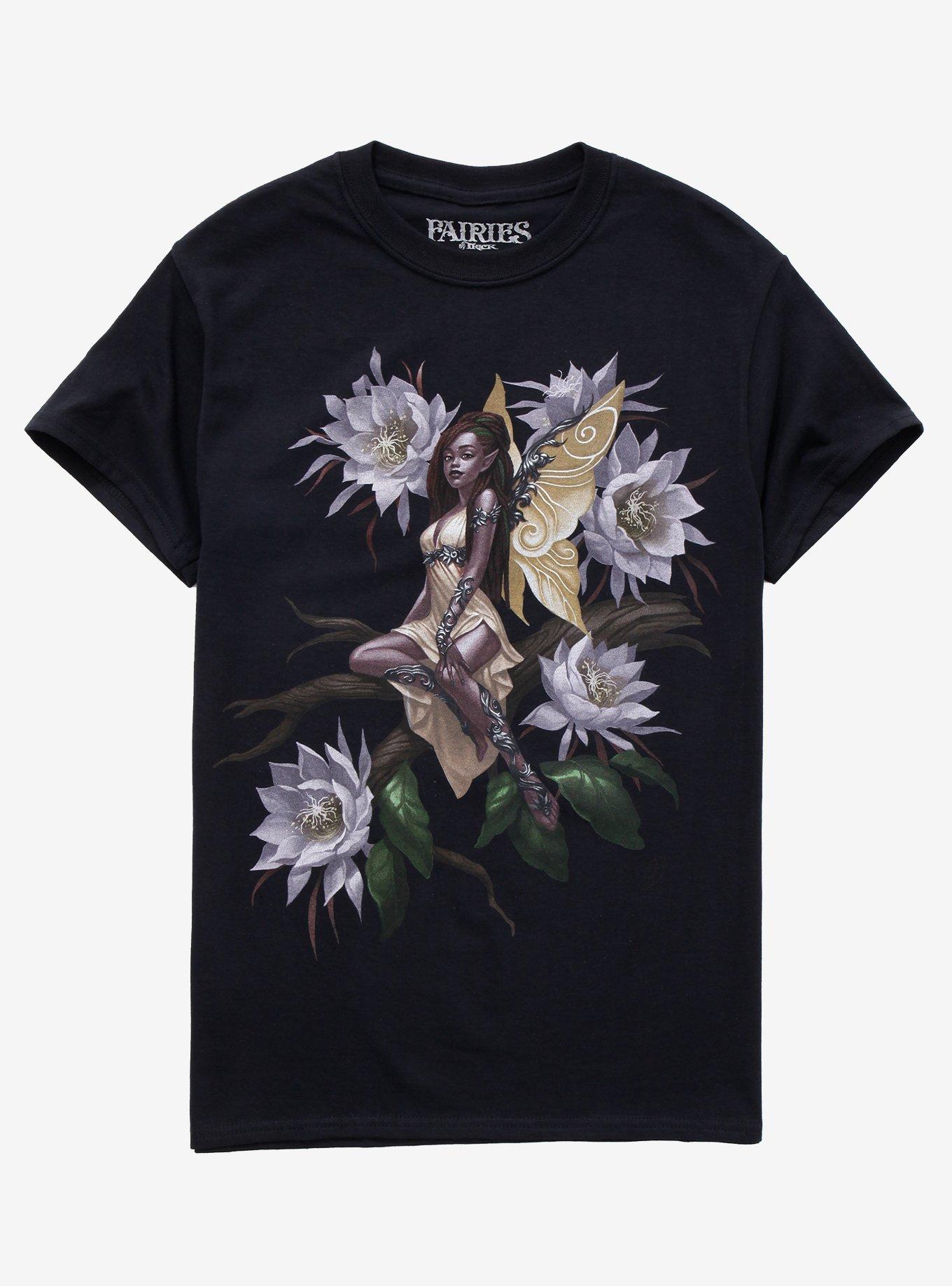 Fairies By Trick Magnolia Branch Fairy Boyfriend Fit Girls T-Shirt ...