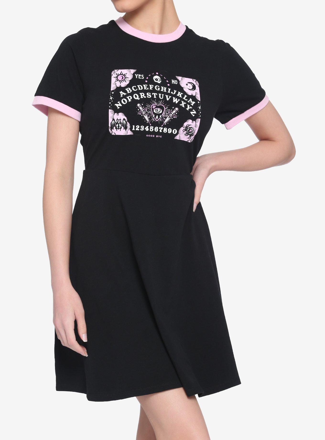 Black & Pink Spirit Board Ringer Dress | Hot Topic