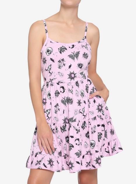Pink Doodles Tiered Dress | Hot Topic