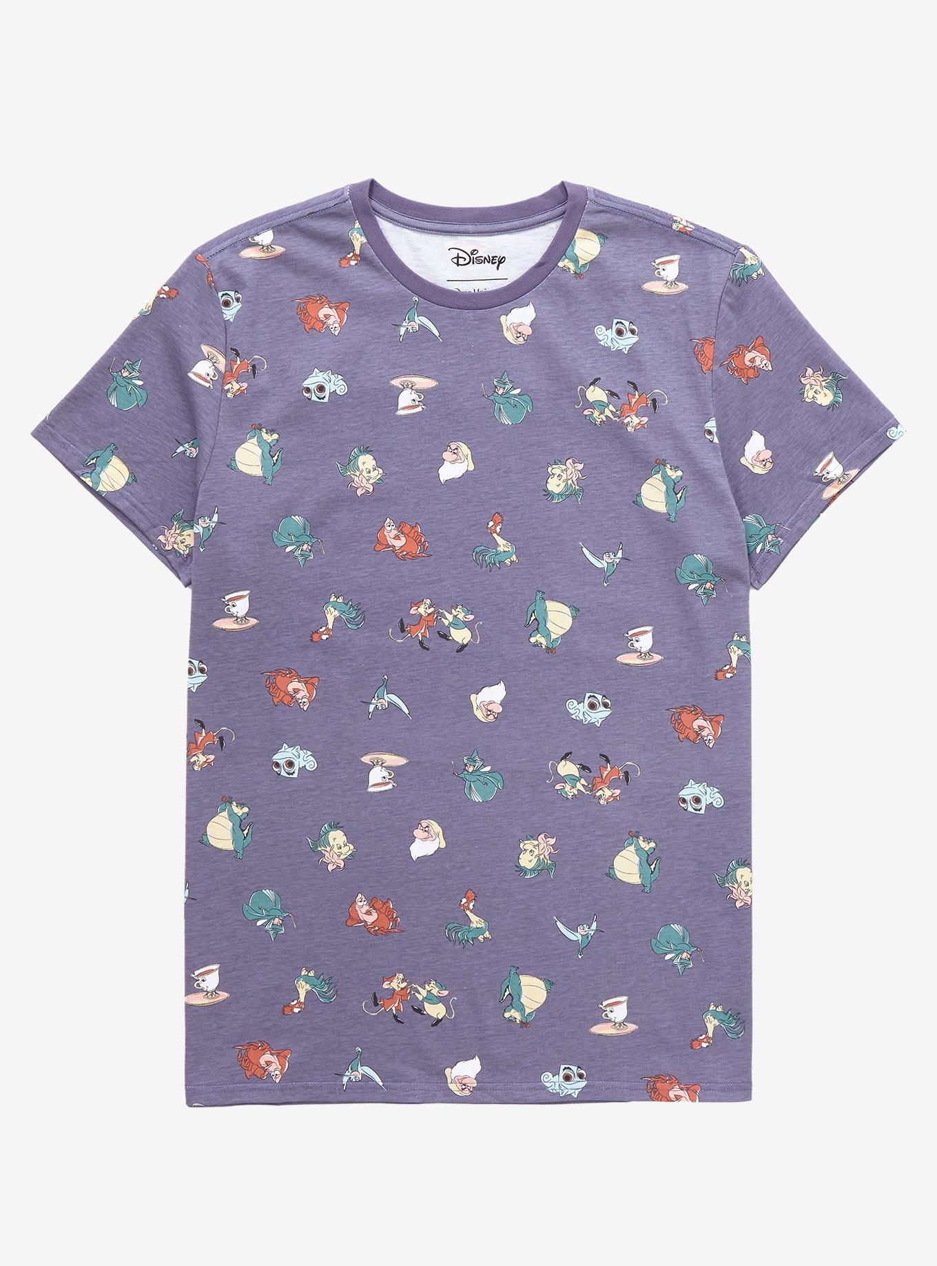 Our Universe Disney Princess Companions Allover Print Women's T-Shirt ...