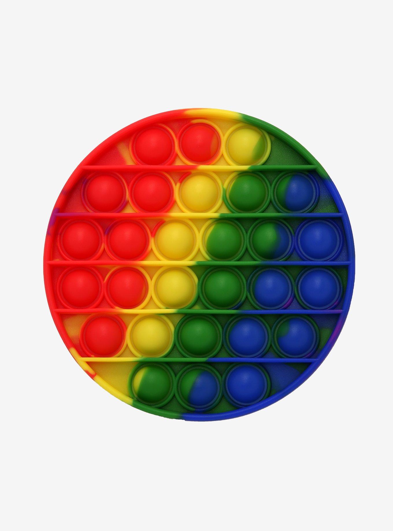 Pop'd Rainbow Fidget Silicone Circle | Hot Topic