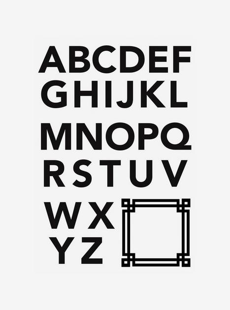 Geometric Sans-Serif Monogram Peel And Stick Giant Wall Decals | Hot Topic