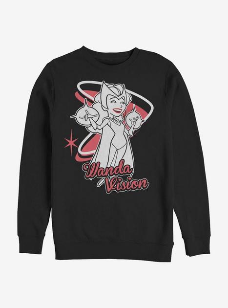 Marvel WandaVision Wanda Special Crew Sweatshirt - BLACK | Hot Topic