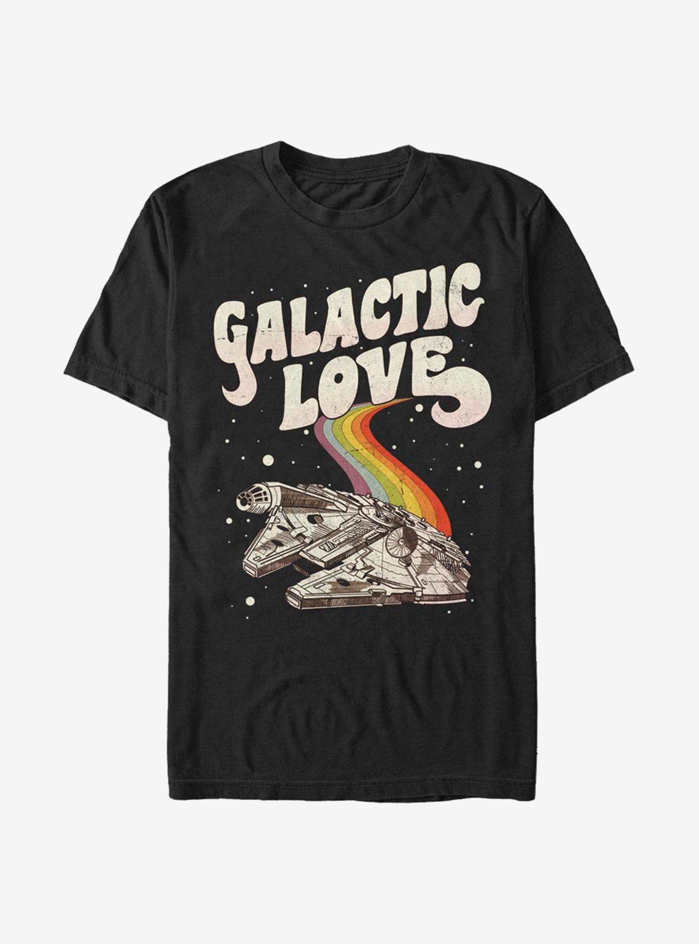 Hot Topic Star Wars Millennium Falcon Galactic Love T-Shirt | Hamilton ...